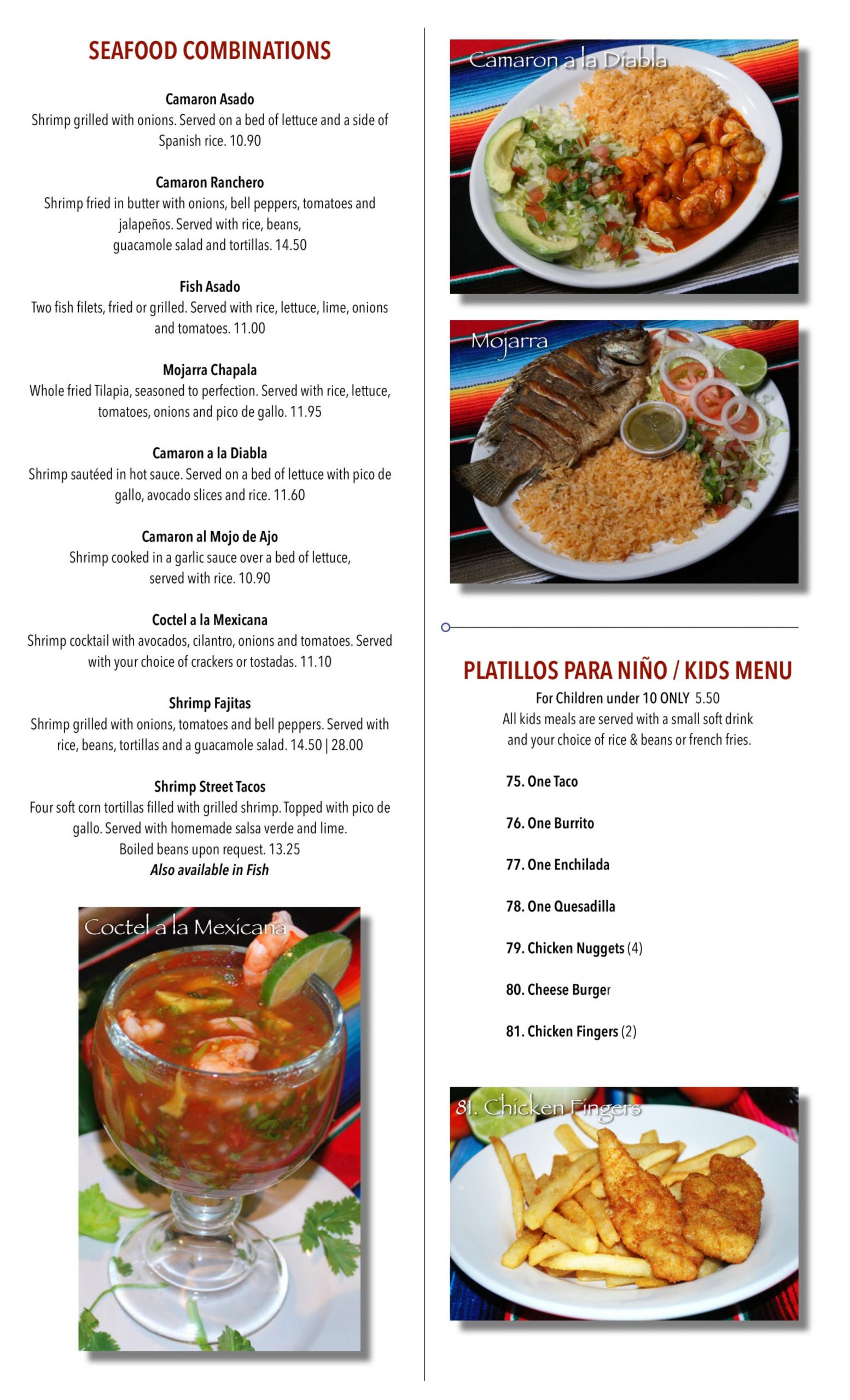 Our Menu - El Bronco